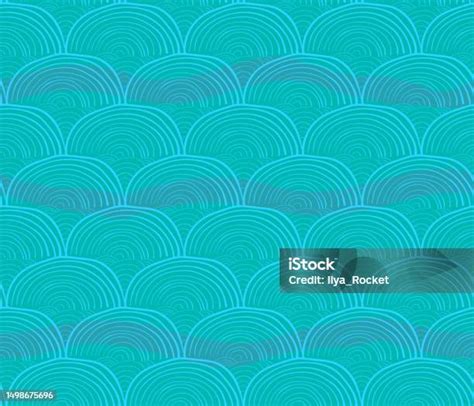 손으로 그린 파도와 바다 벡터 그림이 있는 매끄러운 패턴 0명에 대한 스톡 벡터 아트 및 기타 이미지 0명 곡선 낙서 드로잉 Istock