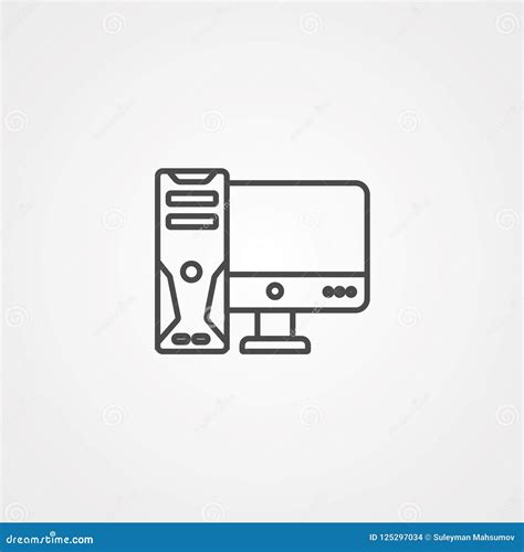 Desktop Vector Icon Sign Symbol Stock Vector Illustration Of Icon Mouse 125297034