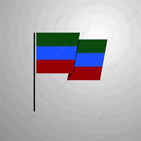 Dagestan Waving Flag Design Vector Blank Collection Vector Png And