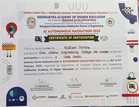 Nationallevel Ai Hackathon Innovation Problemsolving Shirisha