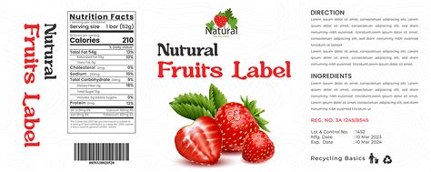 Natural Fruit Label Design Behance