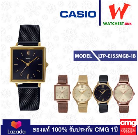 Casio นาฬิกาผู้หญิง สายสเตนเลส Ltp E รุ่น Ltp E155mgb 1b Ltp E155mr 9b Ltp E157mg 9a Ltp