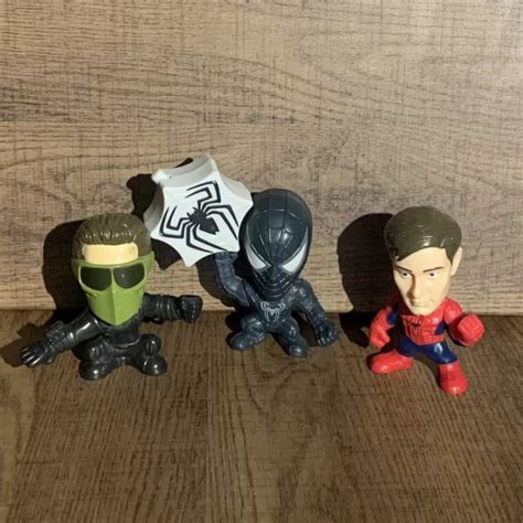 Rare Spiderman Burger King Toby Mcguire 2006 Bundle X3 Toy Figures £9
