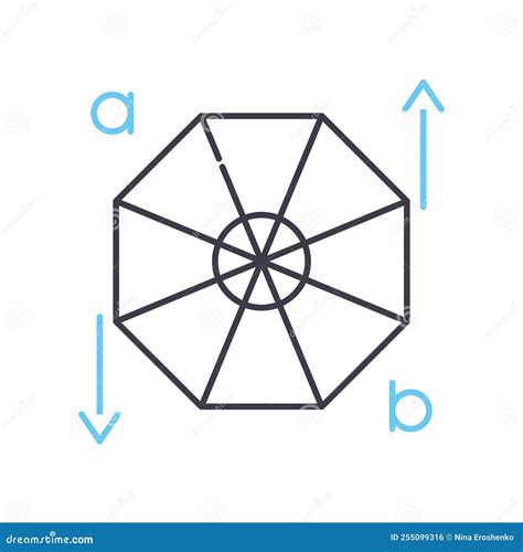 Geometry Line Icon Outline Symbol Vector Illustration Concept Sign Stock Vector