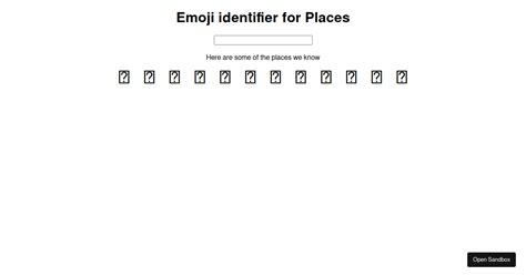 Emoji Identifier Codesandbox