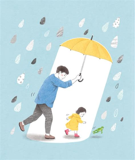 산 그림에 있는 김한아님의 핀 엄마와 아이 그림 산 그림 귀여운 곰 그림