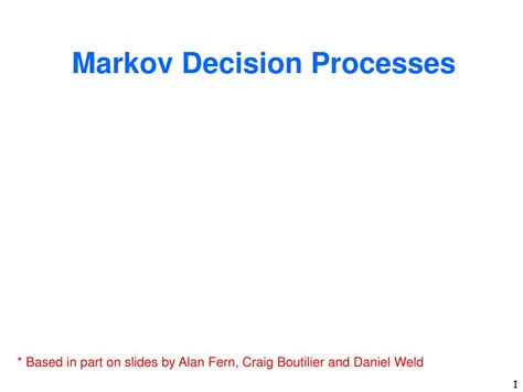 PPT Markov Decision Processes PowerPoint Presentation Free Download ID