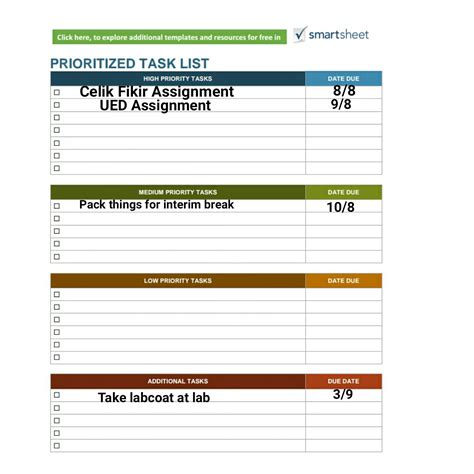 My Portfolio Prioritized To Do List