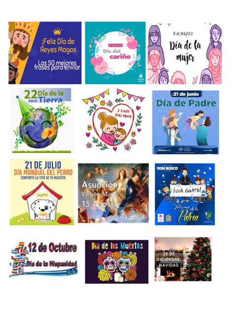 Los Meses De Año Y Sus Celebraciones Pdf