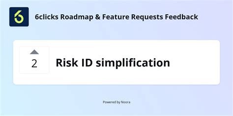 Risk Id Simplification Feature Requests 6clicks Roadmap And Feature