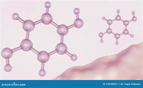Hydroquinone Molecular Structure 3d Model Molecule Benzene 14 Diol