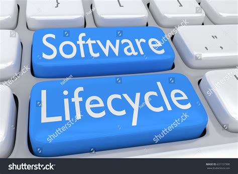 3d Illustration Computer Keyboard Script Software Stock Illustration