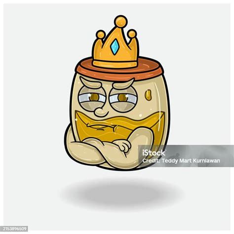 질투하는 표정을 가진 꿀 마스코트 캐릭터 만화 브랜드 라벨 포장 및 제품용 건강한 생활방식에 대한 스톡 벡터 아트 및 기타 이미지 건강한 생활방식 건강한 식생활