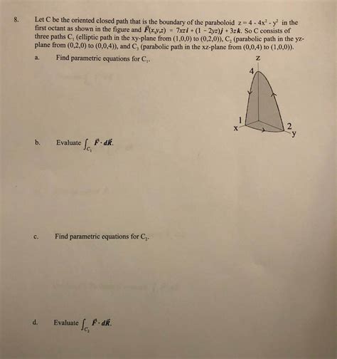 solved 8 let c be the oriented closed path that is the