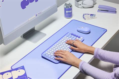 Logitech Pop Icon Keys And Pop Mouse Keyboard And Mouse Meriah Untuk Meja Yang Bergaya
