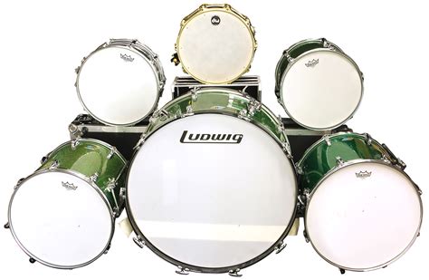 Lot Detail Led Zeppelin John Bonham Owned And Played Green Sparkle