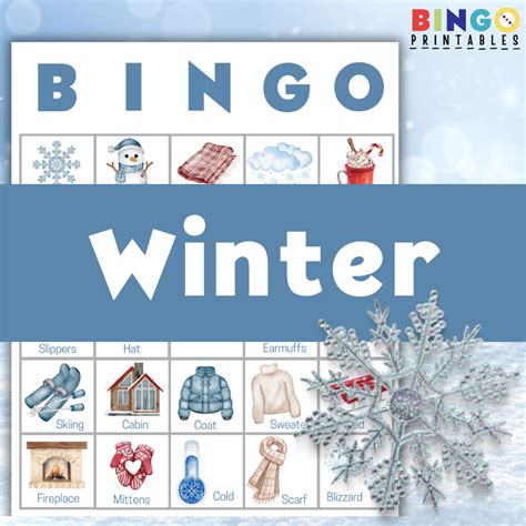 Winter Bingo Cards ️ 200 Unique Winter Themed Game Cards Bingo Printables