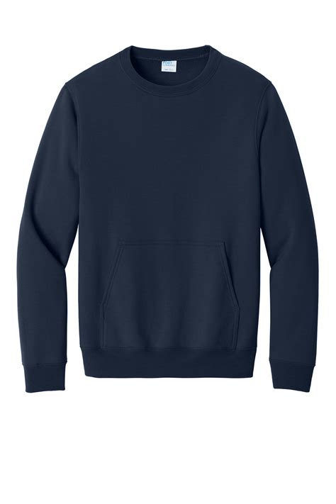 Port And Co Core Fleece Crewneck Pocket Sweatshirt Product Online