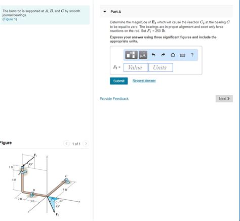 Solved The Bent Rod Is Supported At A B And C By Smooth