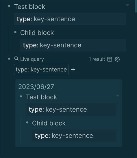 Indented Block Is Not Shown In Query Queries Logseq