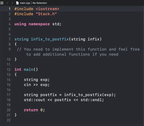 Solved Using C Language Please Infix To Postfix Maincpp