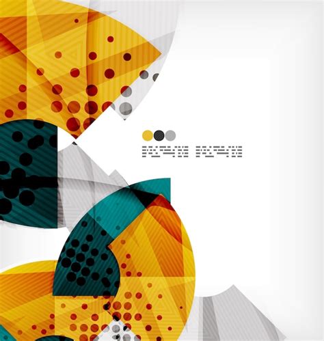 Premium Vector Semicircle Geometric Vector Abstract Background