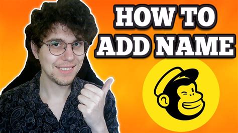 How To Add Name In Mailchimp Email YouTube