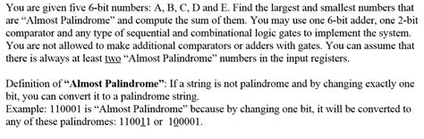 You Are Given Five 6 Bit Numbers A B C D And E Chegg Com