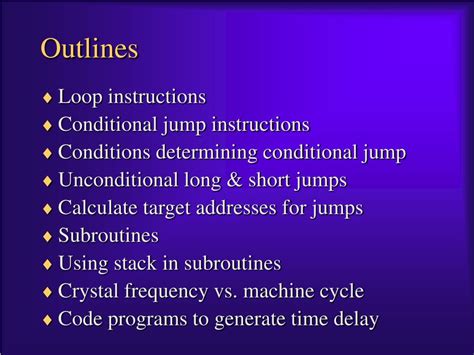 Ppt Chapter 3 Jump Loop And Call Instructions Powerpoint
