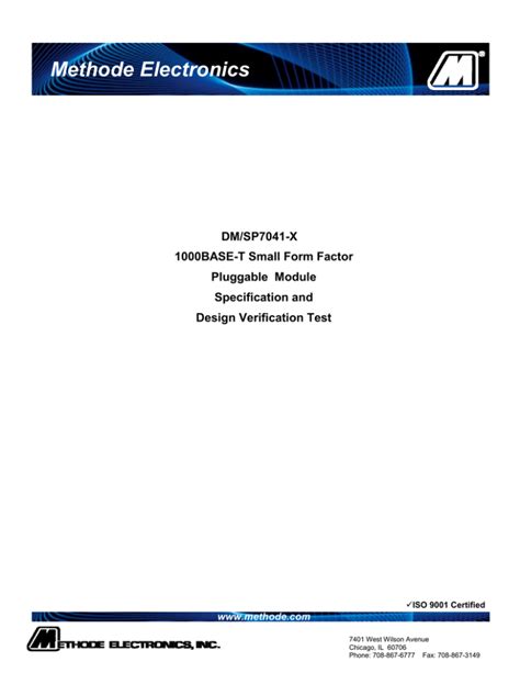 Sfp Ethernet Design Verification Test