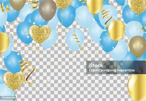 파란 풍선 색종이 컨셉 디자인 독립 기념일 인사말 Backgroundof 축 하 파티 풍선 개념에 대한 스톡 벡터 아트 및 기타 이미지 Istock