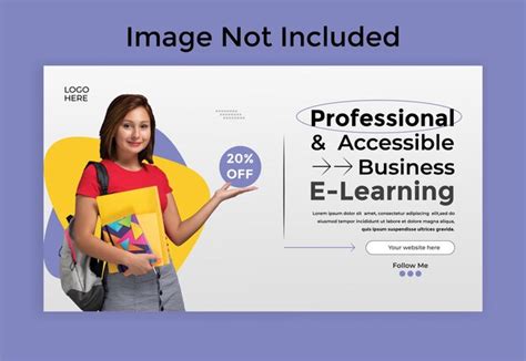 비즈니스 E 러닝 기술 및 랜딩 페이지 디자인 프리미엄 벡터