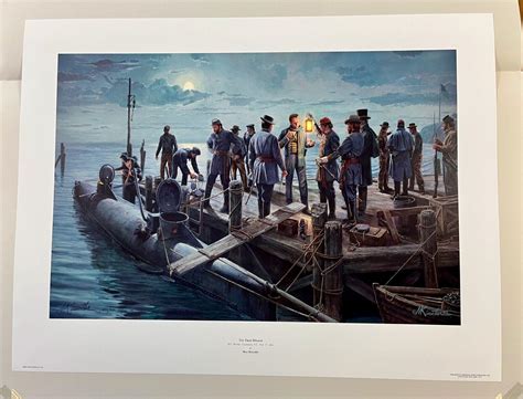 Mort Kunstler Mint Limited Final Mission Hunley Signed Numbered 455