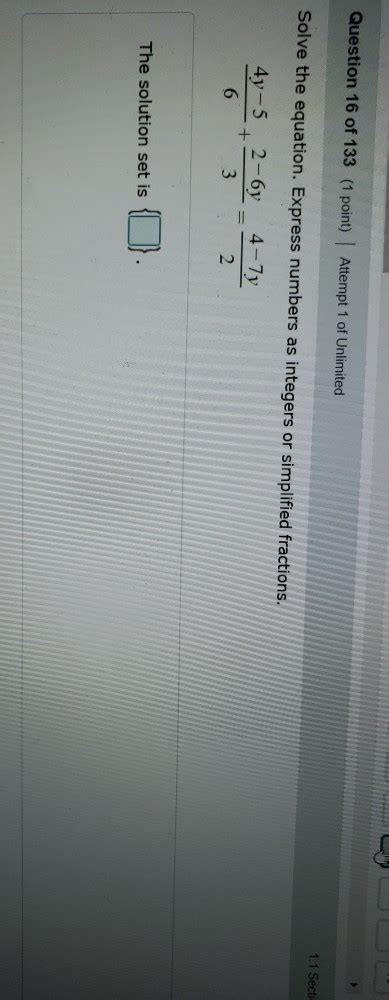 Solved Question 16 Of 133 1 Point Attempt 1 Of Unlimited Chegg Com