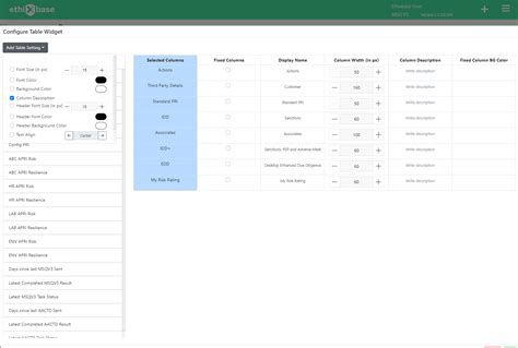 Can I Add A Description Tooltips To The Columns In The Third Party View EthiXbase