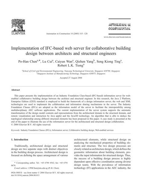 pdf implementation of ifc based web server for collaborative building