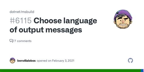 Choose Language Of Output Messages Issue 6115 Dotnet Msbuild GitHub