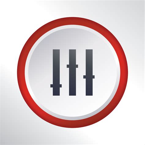 Fillter Flat Icon Button With Red Gradient Circle Vector Design