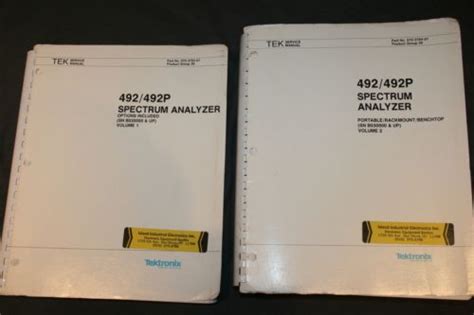 Tektronix P Spectrum Analyzer Service Manual Volumes W Schematics TZSupplies Com
