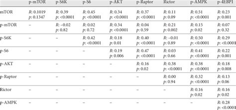 reciprocal correlations among the investigated markers download