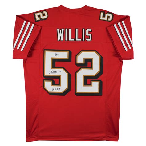 Patrick Willis Signed Jersey Inscribed Hof 24 Beckett Pristine Auction