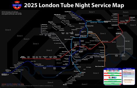 London Underground Night Map Updated 2025