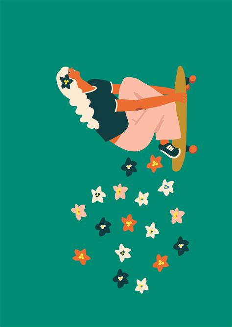 Skater Girl Card