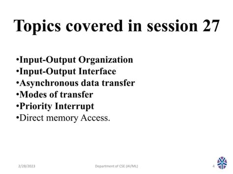 cs304pc computer organization and architecture session 27 priority