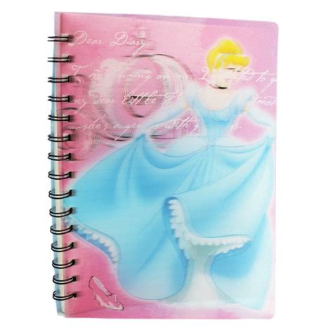Disney Princess Cinderella Notebook Dancing Hologram Spiral Journal