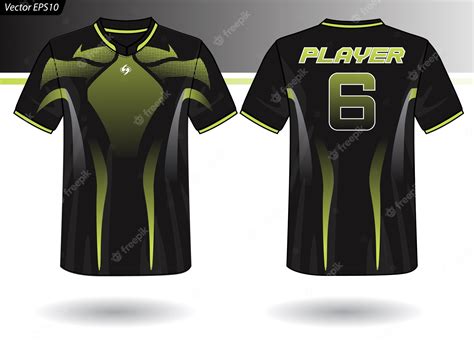 팀 유니폼 스포츠 저지 템플릿 프리미엄 벡터