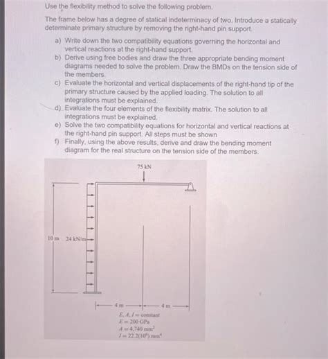 solved use the flexibility method to solve the following
