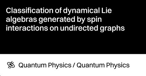 Classification Of Dynamical Lie Algebras Generated By Spin Interactions On Undirected Graphs
