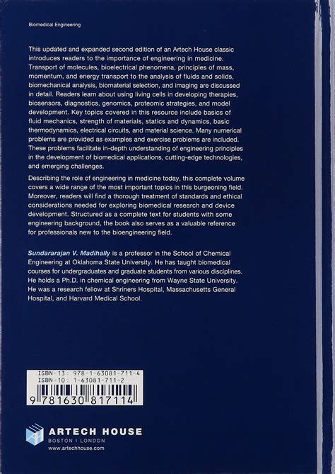 Principles Of Biomedical Engineering Sundar Madihally