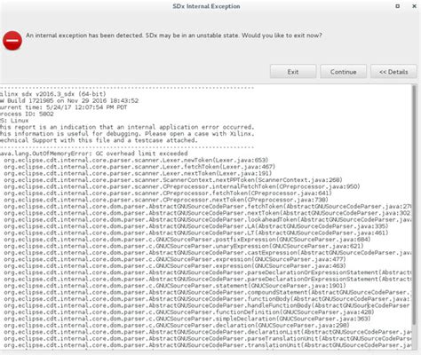 Internal Error Javalangoutofmemoryerror Gc Overhead Limit Exceeded